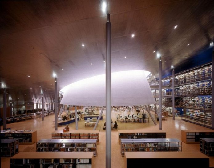 Mecanoo, Biblioteca de la Universidad de Delft - Tecnne | arquitectura ...